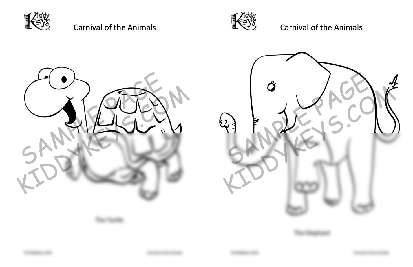 Saint Saens Carnival Of The Animals Page Coloring Pages
