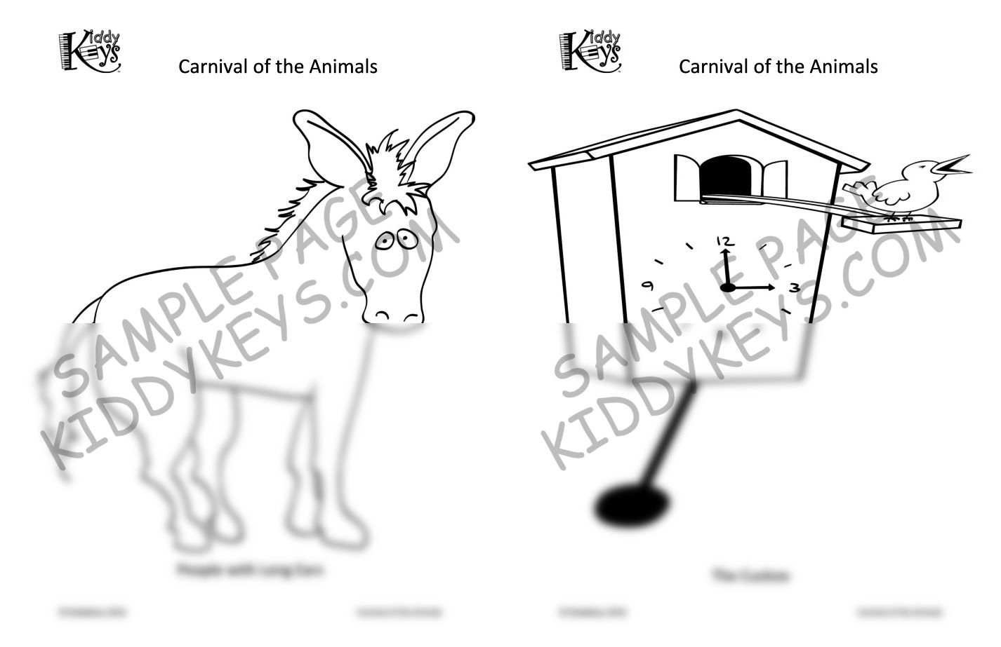 Saint Saens Carnival Of The Animals Page Coloring Pages